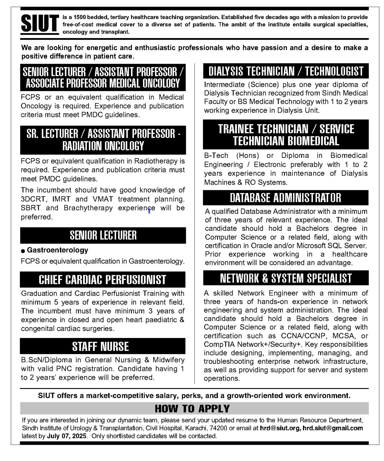 Careers – SIUT